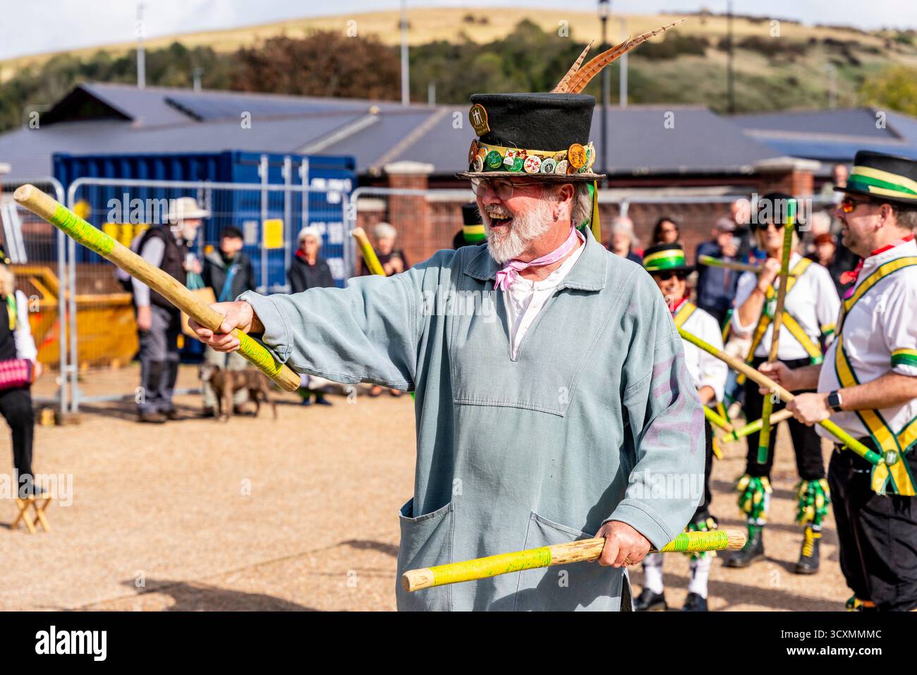 Morris dancers from long man morris men hi-res stock photography and ...
