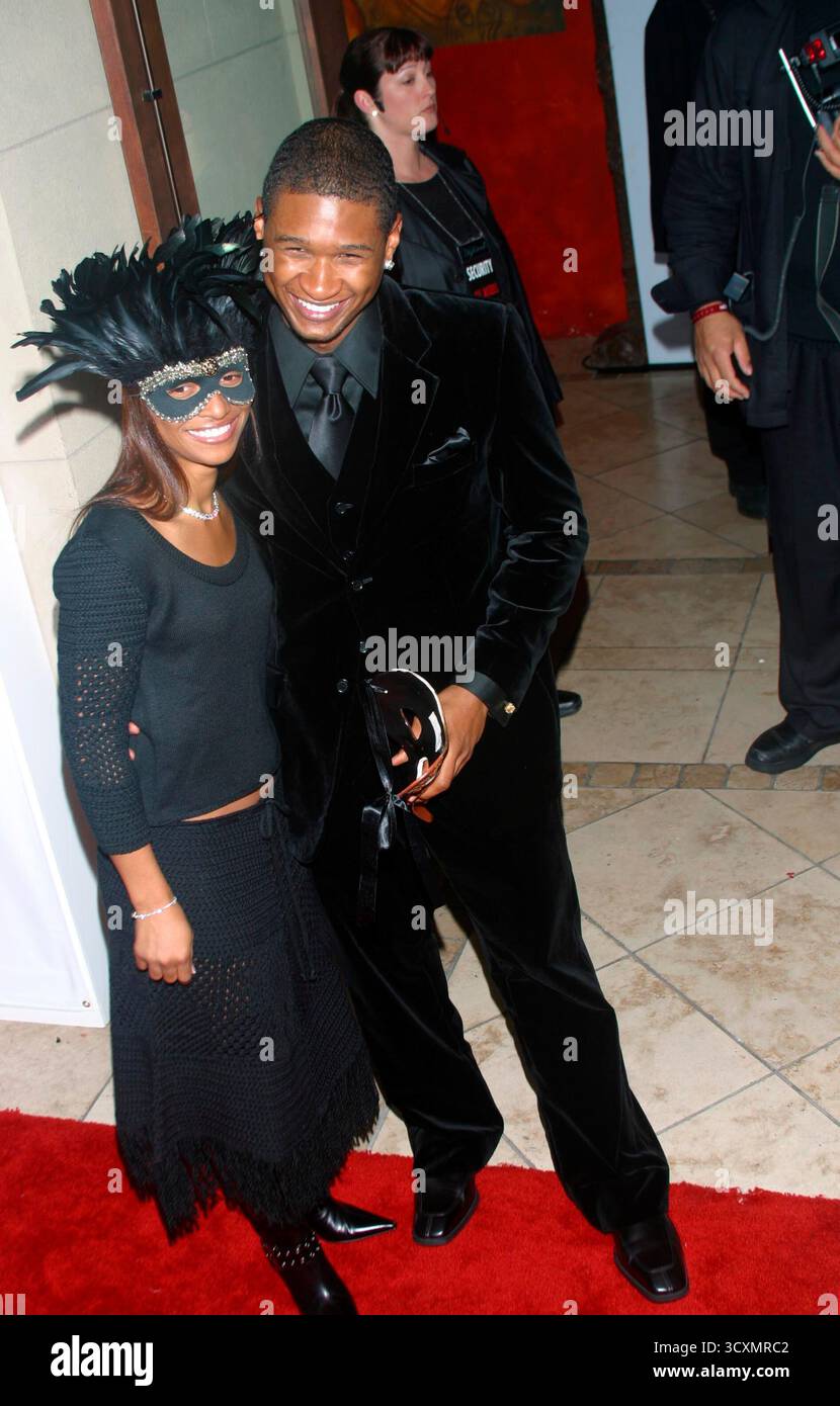 Chilli from TLC and Usher at Usher's birthday party held at the ...