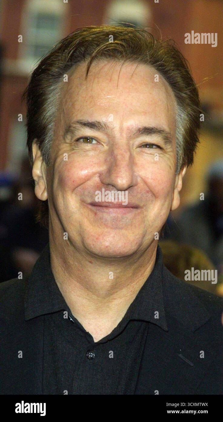 Alan Rickman, who plays Professor Snape, arriving at the world premiere ...