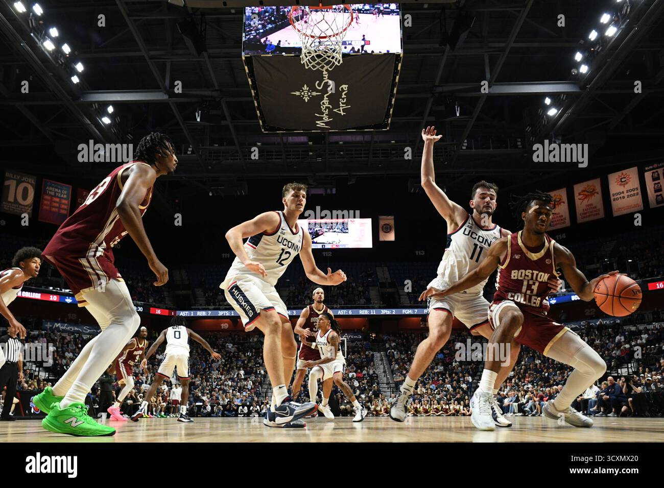 UNCASVILLE, CT - OCTOBER 13: Donald Hand Jr. #13 of the Boston College ...