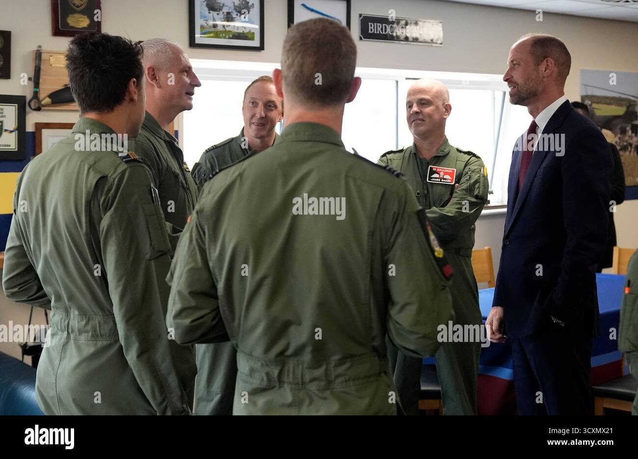 The Prince of Wales (right) chats with Flight Lieutenant Steve Wilders ...