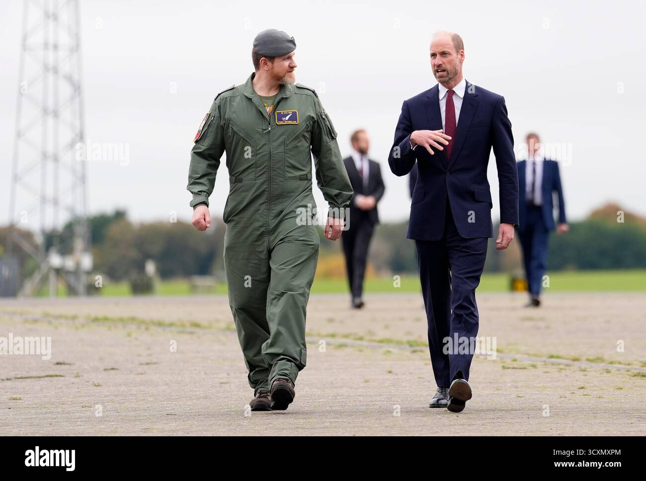 The Prince of Wales (right) arrives for a visit to RAF Benson in ...