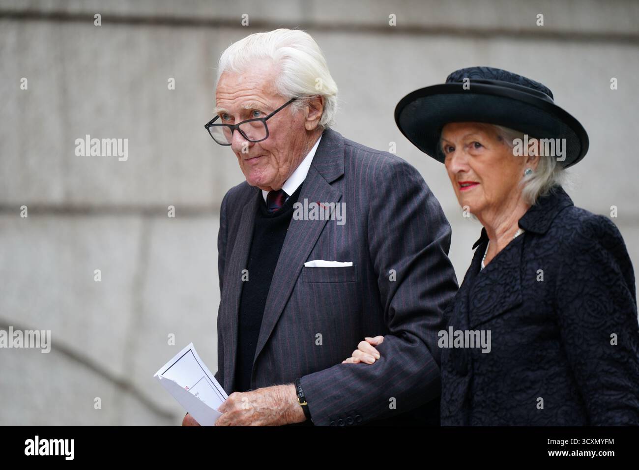 Lord and Lady, Michael and Anne Heseltine arrive for the requiem mass ...