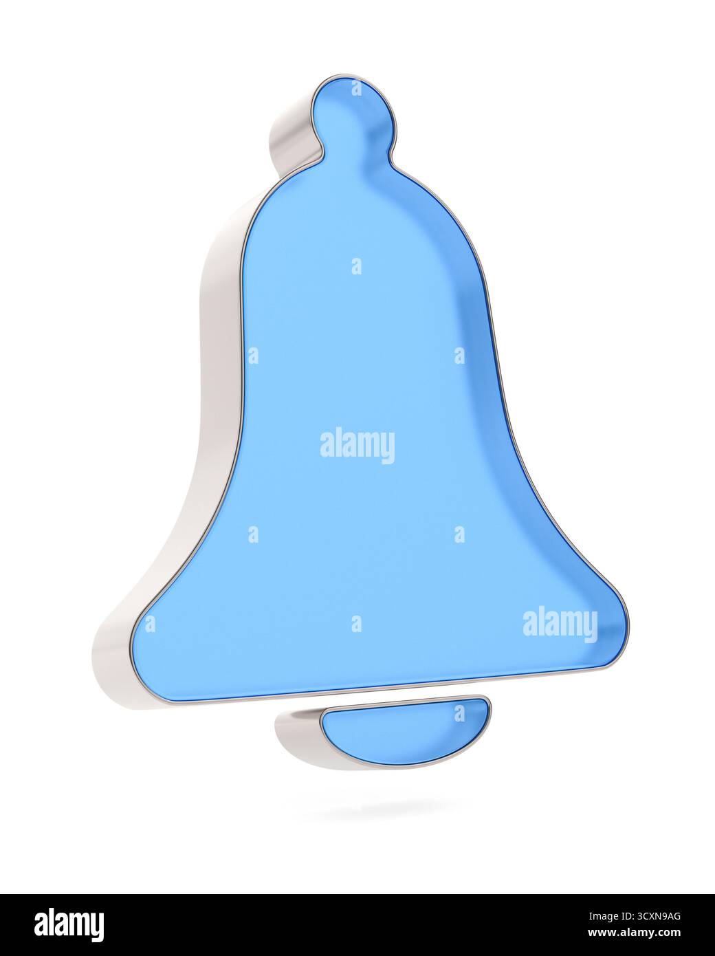 Notification icon 3d illustration Cut Out Stock Images & Pictures - Alamy