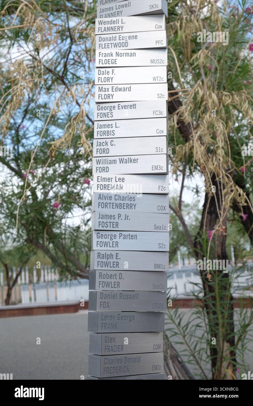 List of deceased sailors at the USS Arizona Memorial Gardens at Salt ...