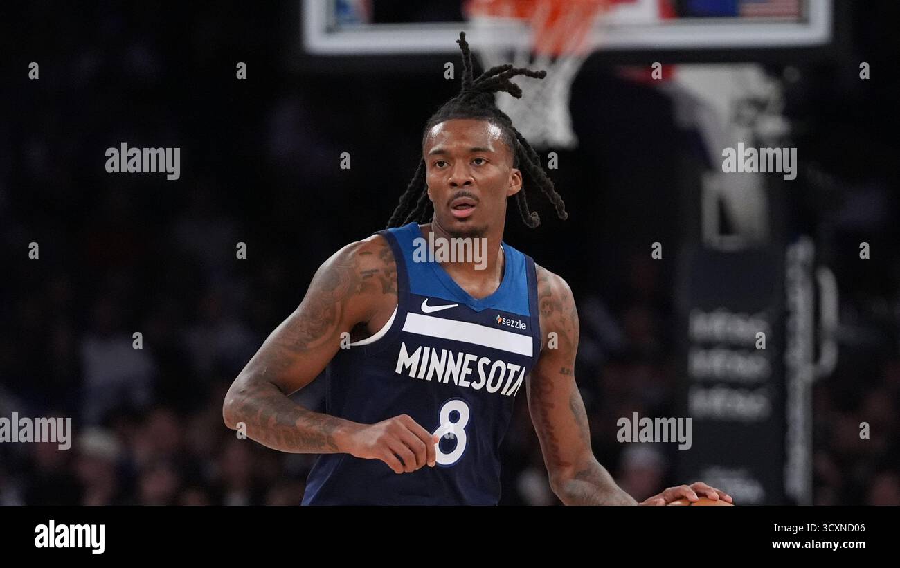 Minnesota Timberwolves' Bones Hyland (8) during the first half of a ...
