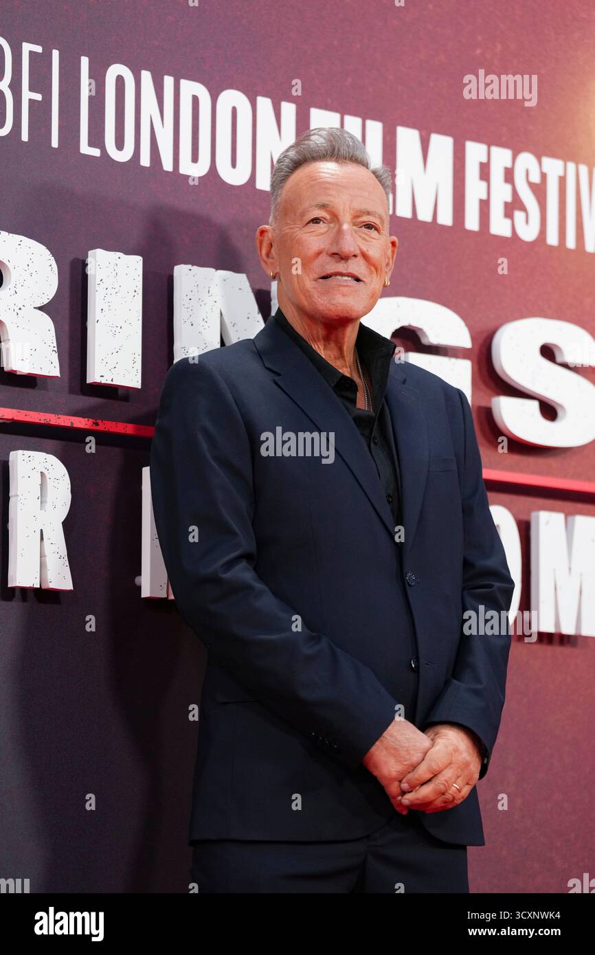 Bruce Springsteen poses for photographers upon arrival at the premiere ...