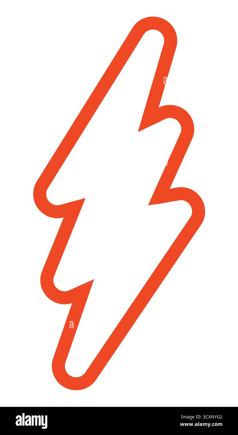 Abstract red lightning bolt for modern design projects Stock Vector ...