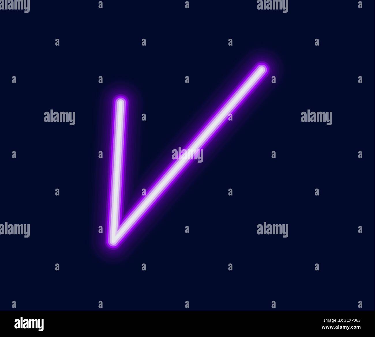Neon tick symbol Stock Vector Images - Alamy