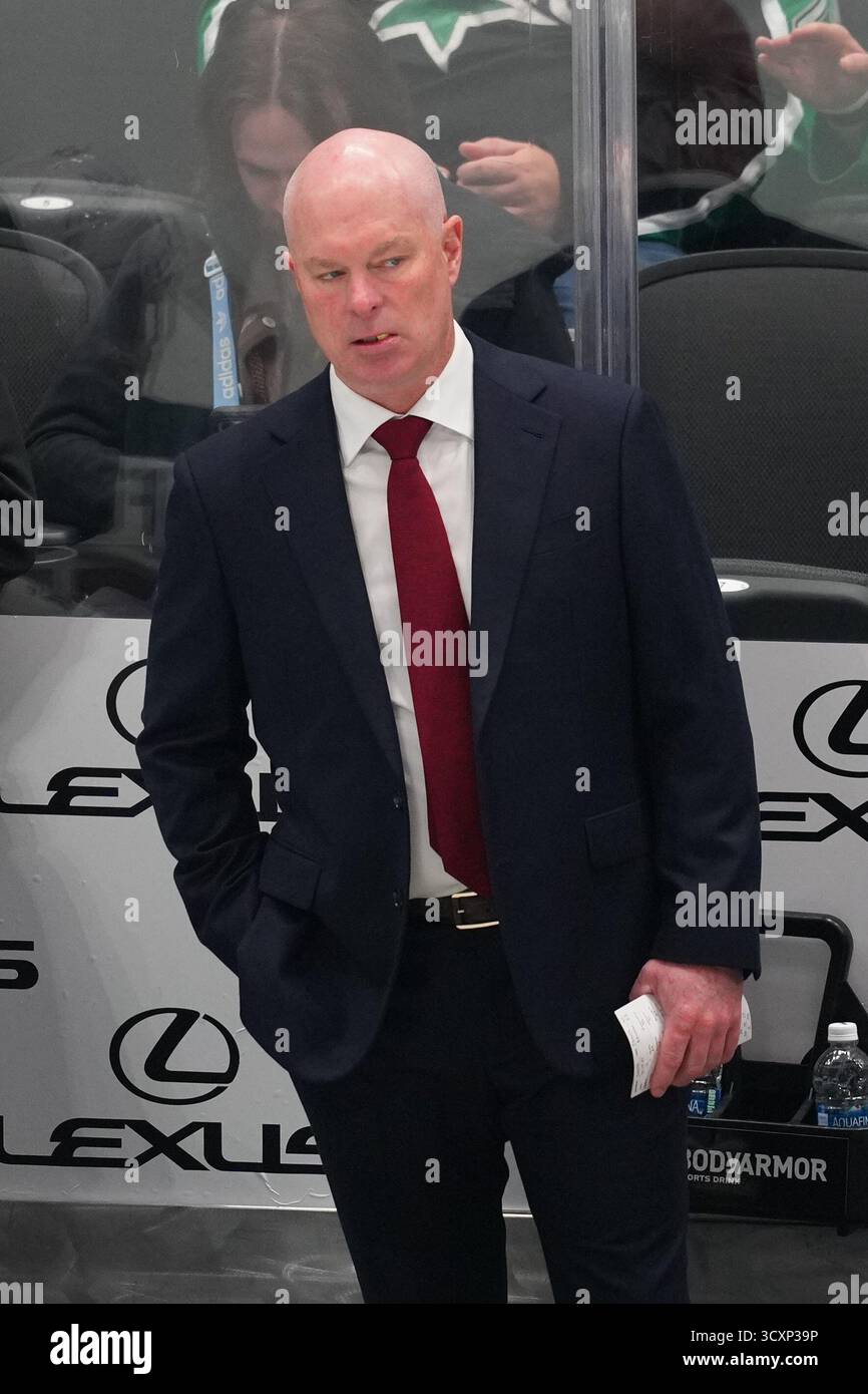 Minnesota Wild head coach John Hynes looks on during the third period ...