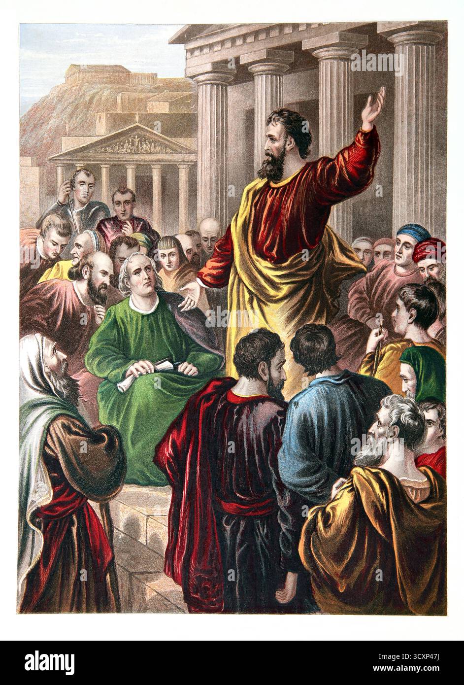 Illustration of Paul Preaching At Athens (The Areopagus Sermon) Acts of ...