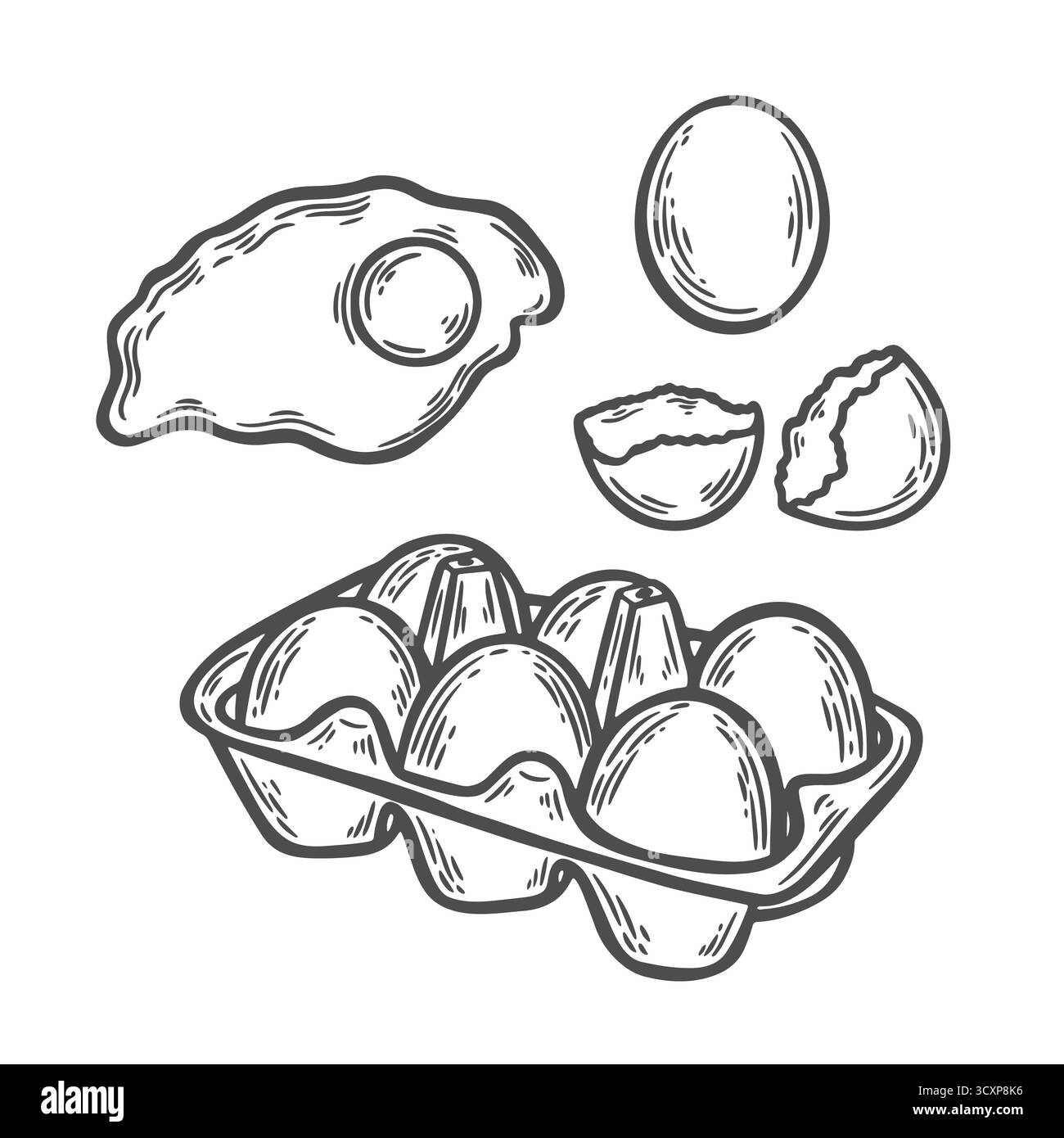 Egg box in rural Stock Vector Images - Alamy