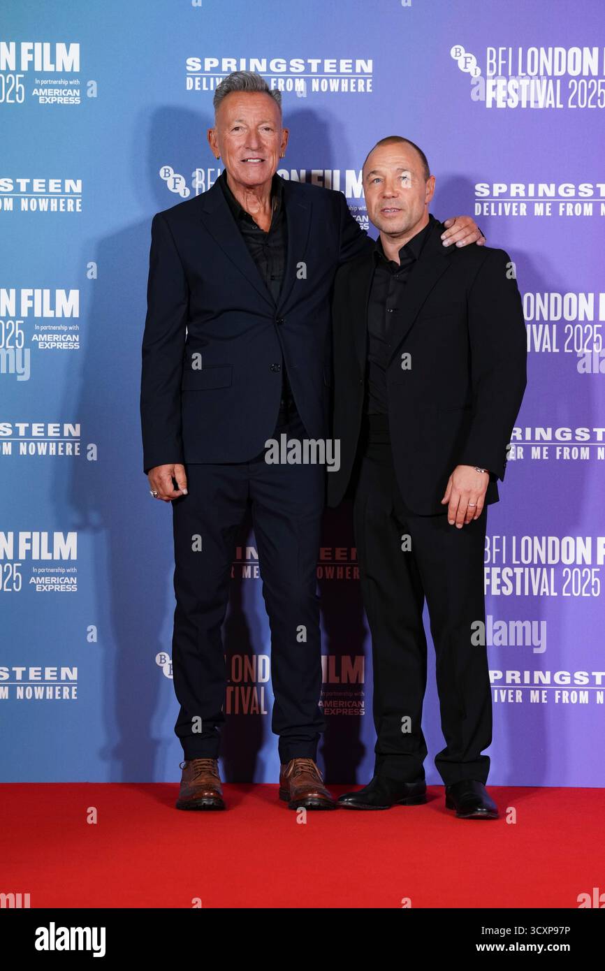 Bruce Springsteen, left and Stephen Graham pose for photographers upon ...