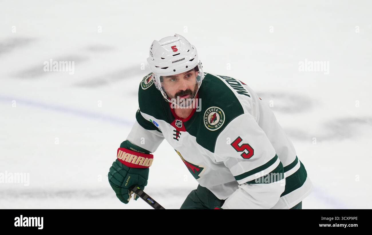 Minnesota Wild defenseman Jake Middleton skates against the Dallas ...