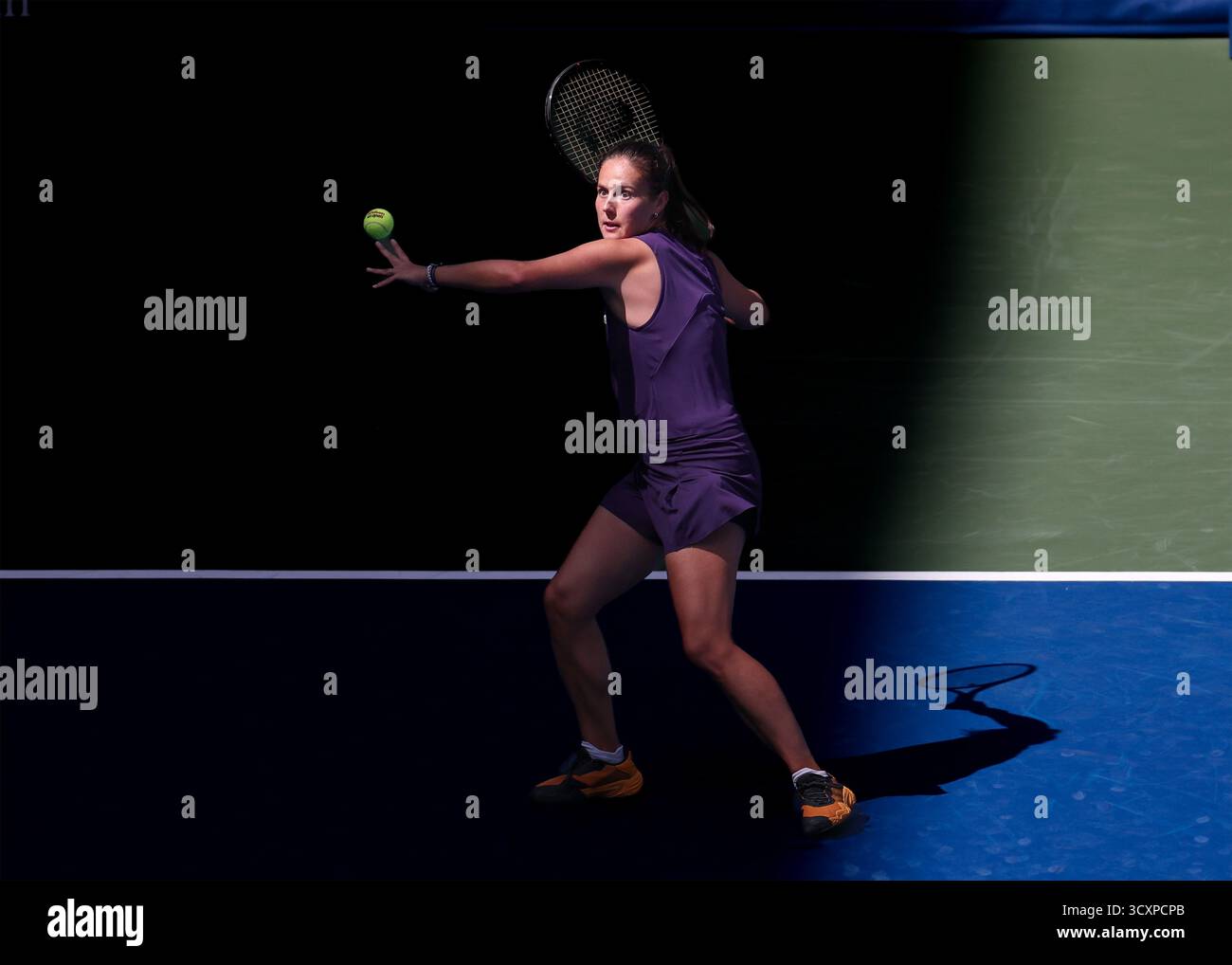 Australian tennis player Daria Kasatkina (AUS) in action at the US Open ...