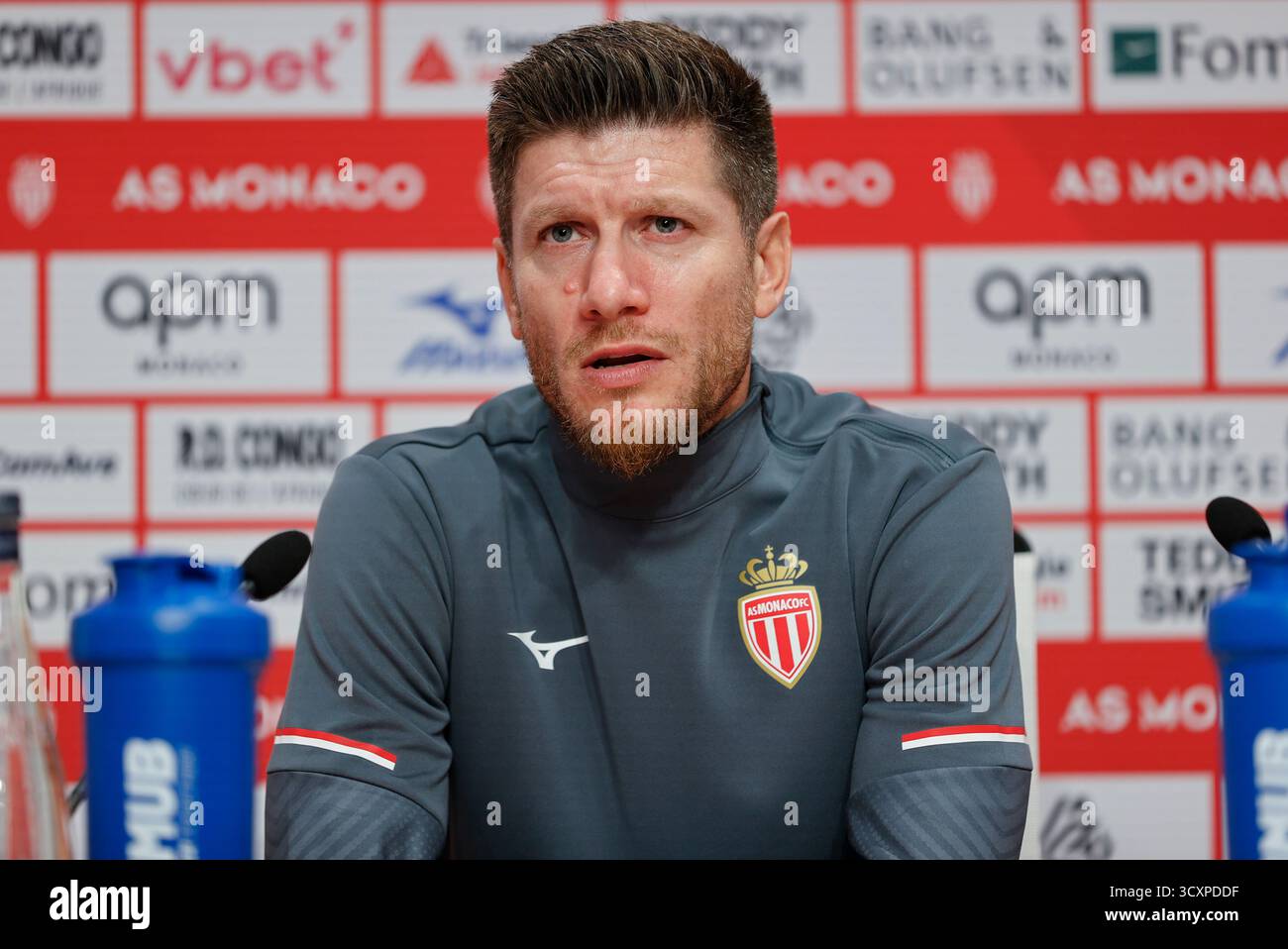 La Turbie, France - October 14, 2025: AS Monaco Football Club Press ...