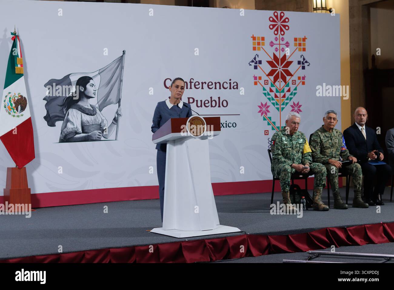 Mexico City, Mexico. 15th Oct, 2025. Mexico's President Claudia ...