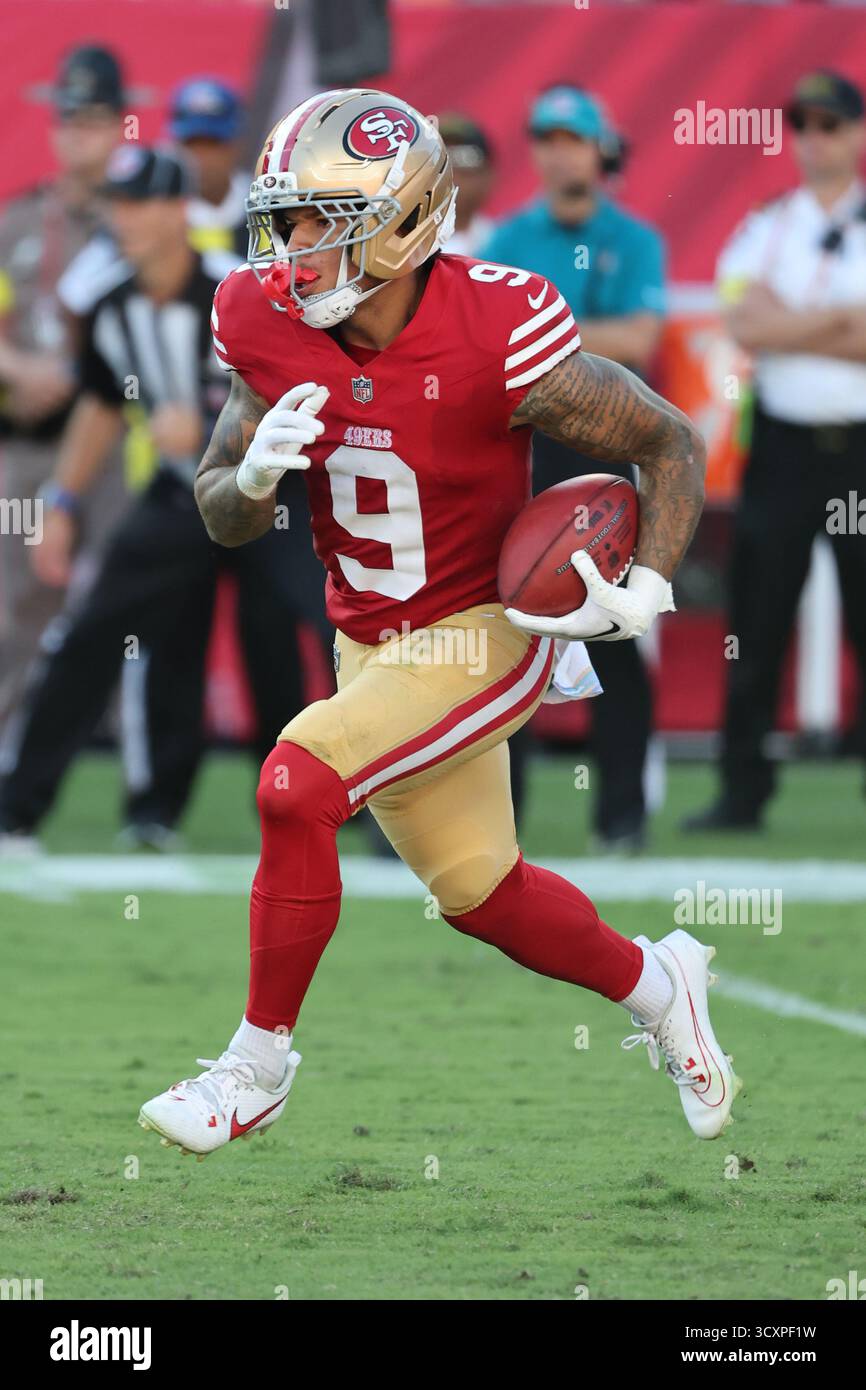 San Francisco 49ers tight end Brayden Willis (9) returns a kick against ...