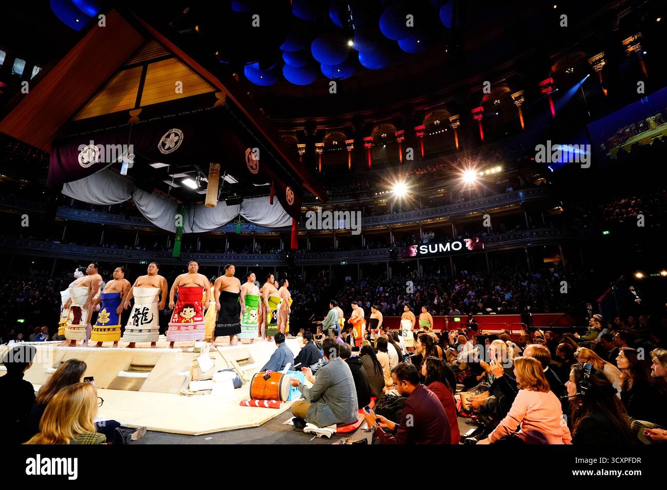 The rikishi during the opening ceremony for the East ahead of day one ...