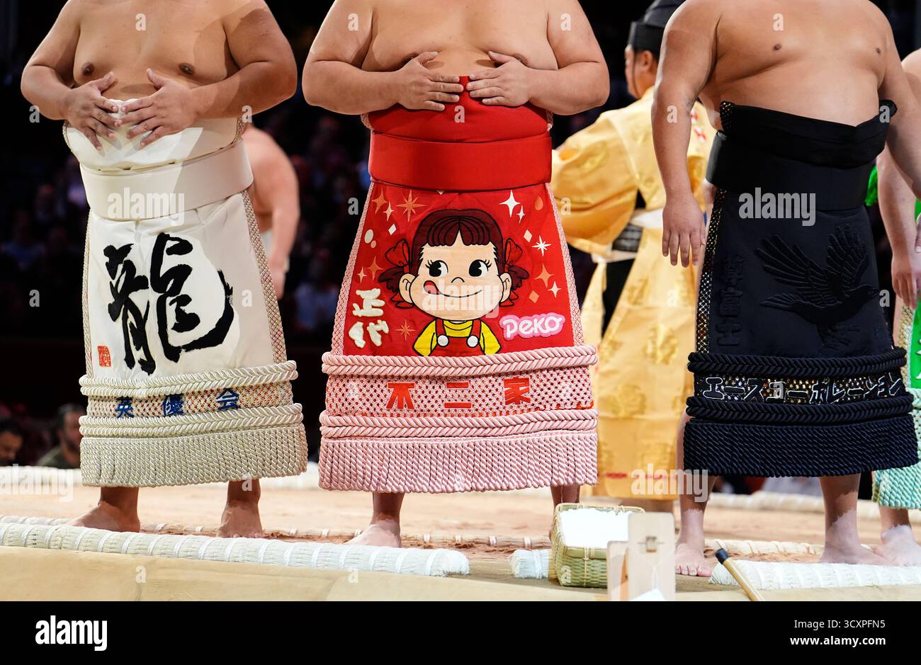 The rikishi during the opening ceremony for the East ahead of day one ...