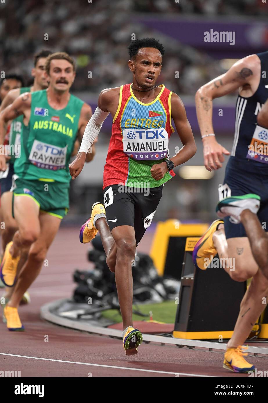 Saymon Amanuel of Eritrea competing in the men’s 5000m Heats at the ...