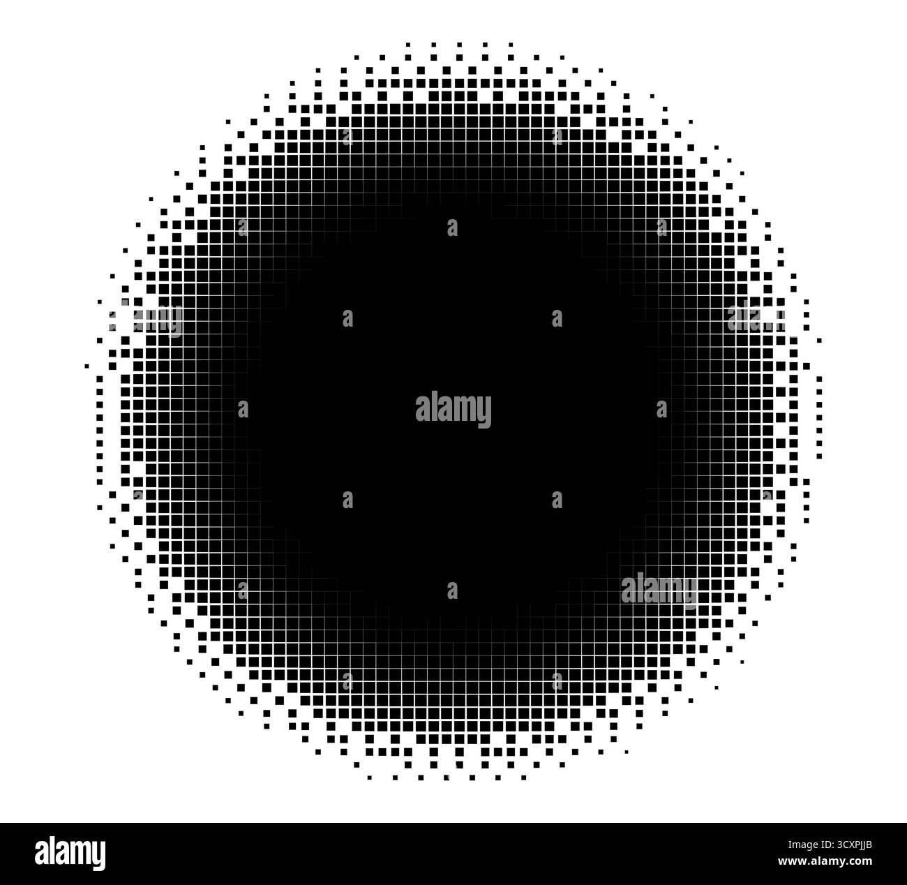 Abstract circular pixel pattern Cut Out Stock Images & Pictures - Alamy