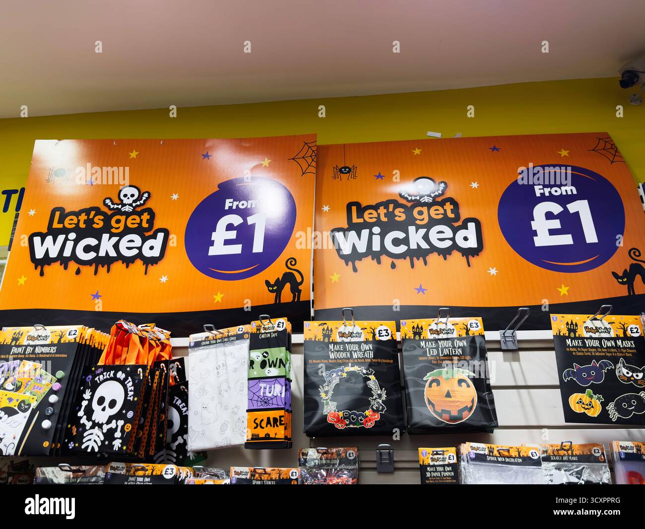 Manchester, UK - September 26, 2025: Bright Halloween display with ...