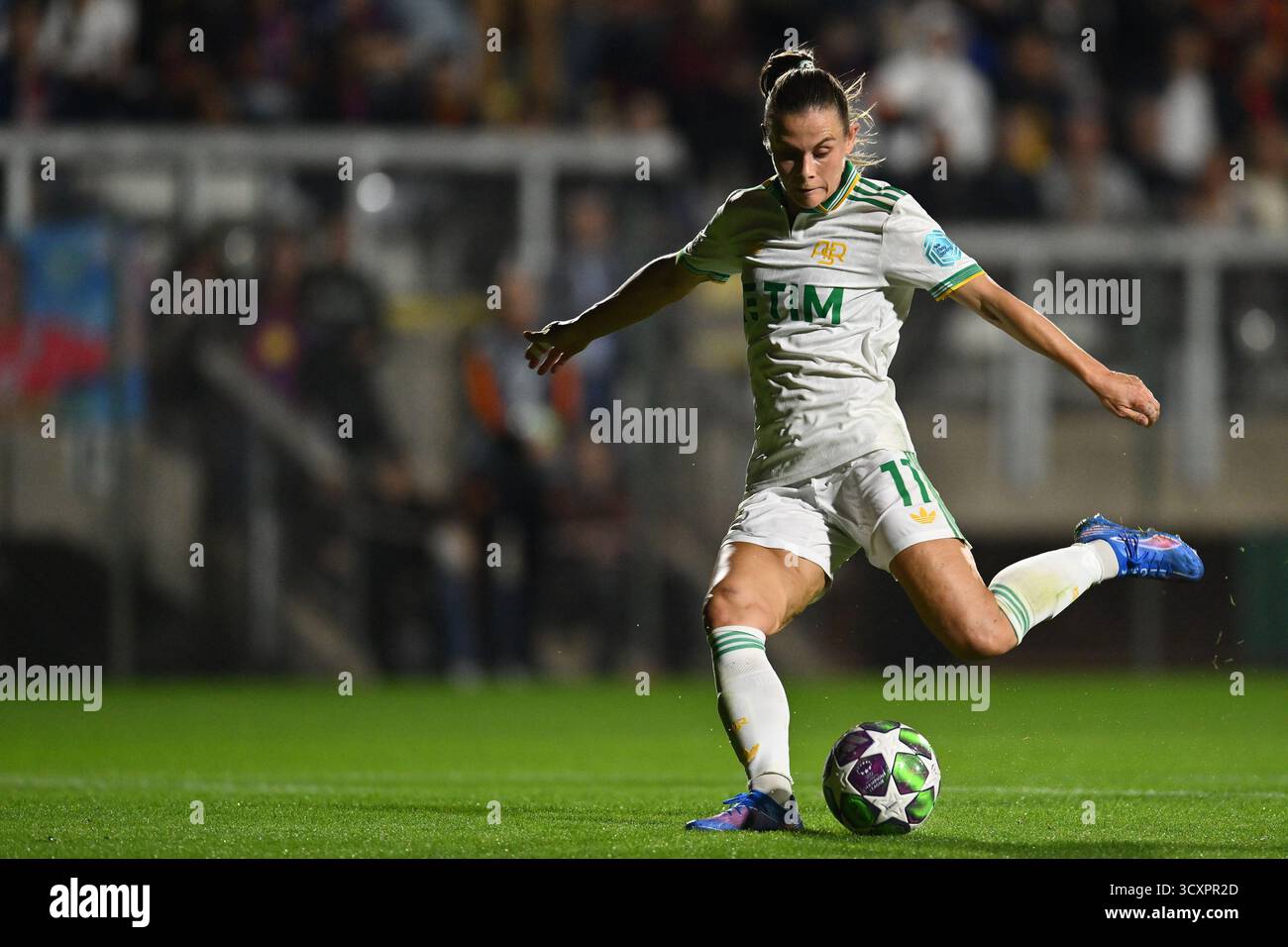 Emilie Haavi of A.S. Roma Femminile is in action during the Women’s ...
