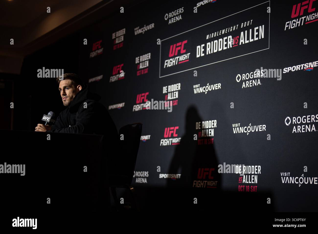 Brendan Allen speaks during the UFC Fight Night media availability in ...