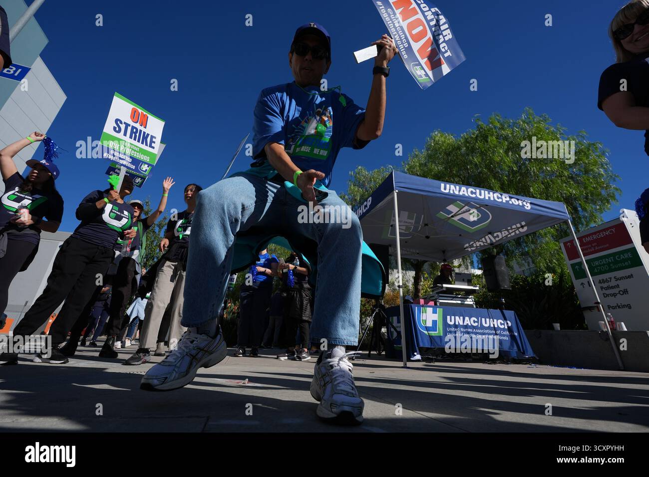 Kaiser Permanente speech pathologist Jeffrey Moreno dances while on ...