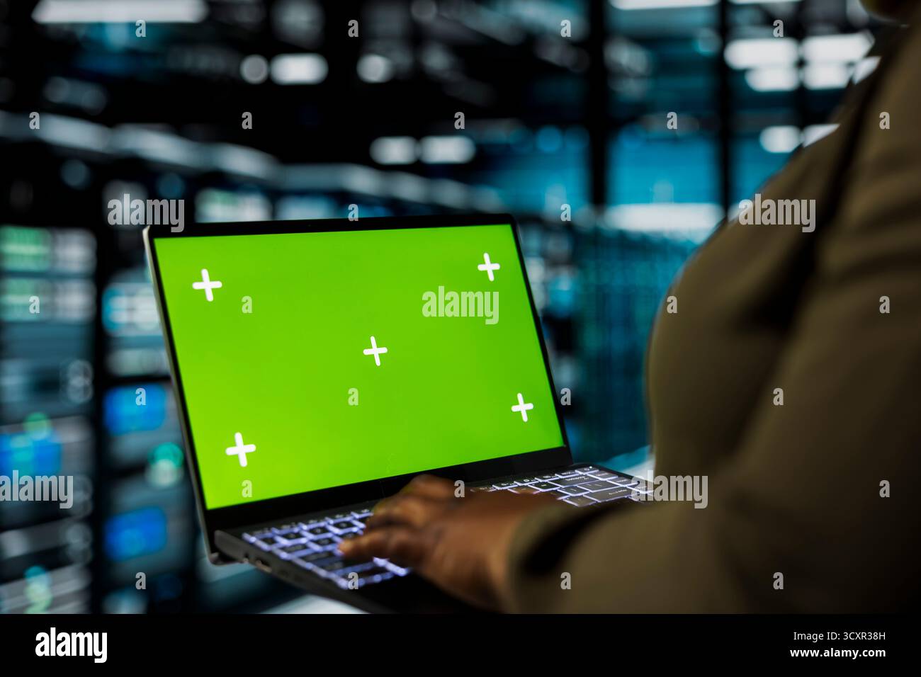 Programmer uses green screen hi-res stock photography and images - Alamy