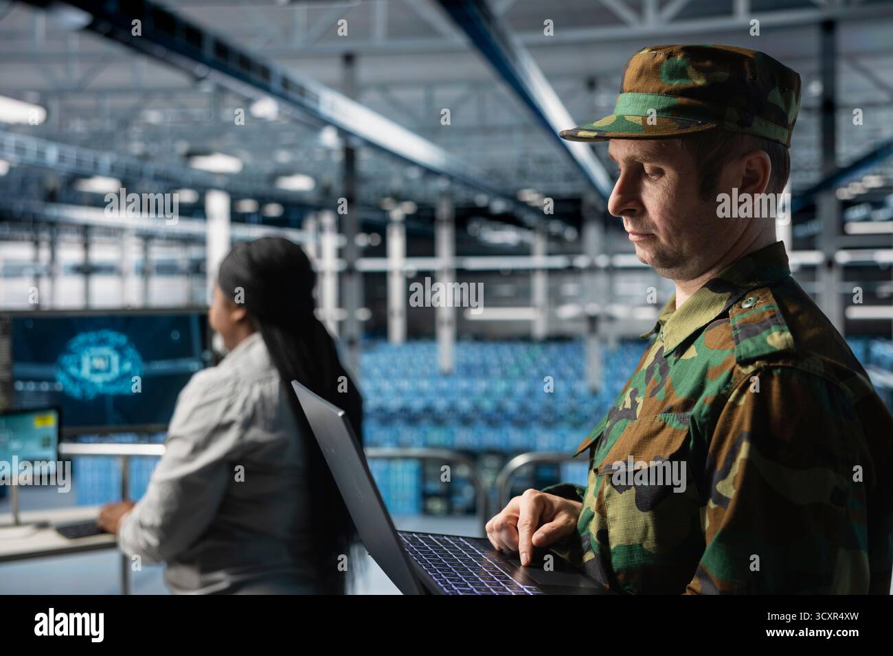 Military officer reviewing data hi-res stock photography and images - Alamy
