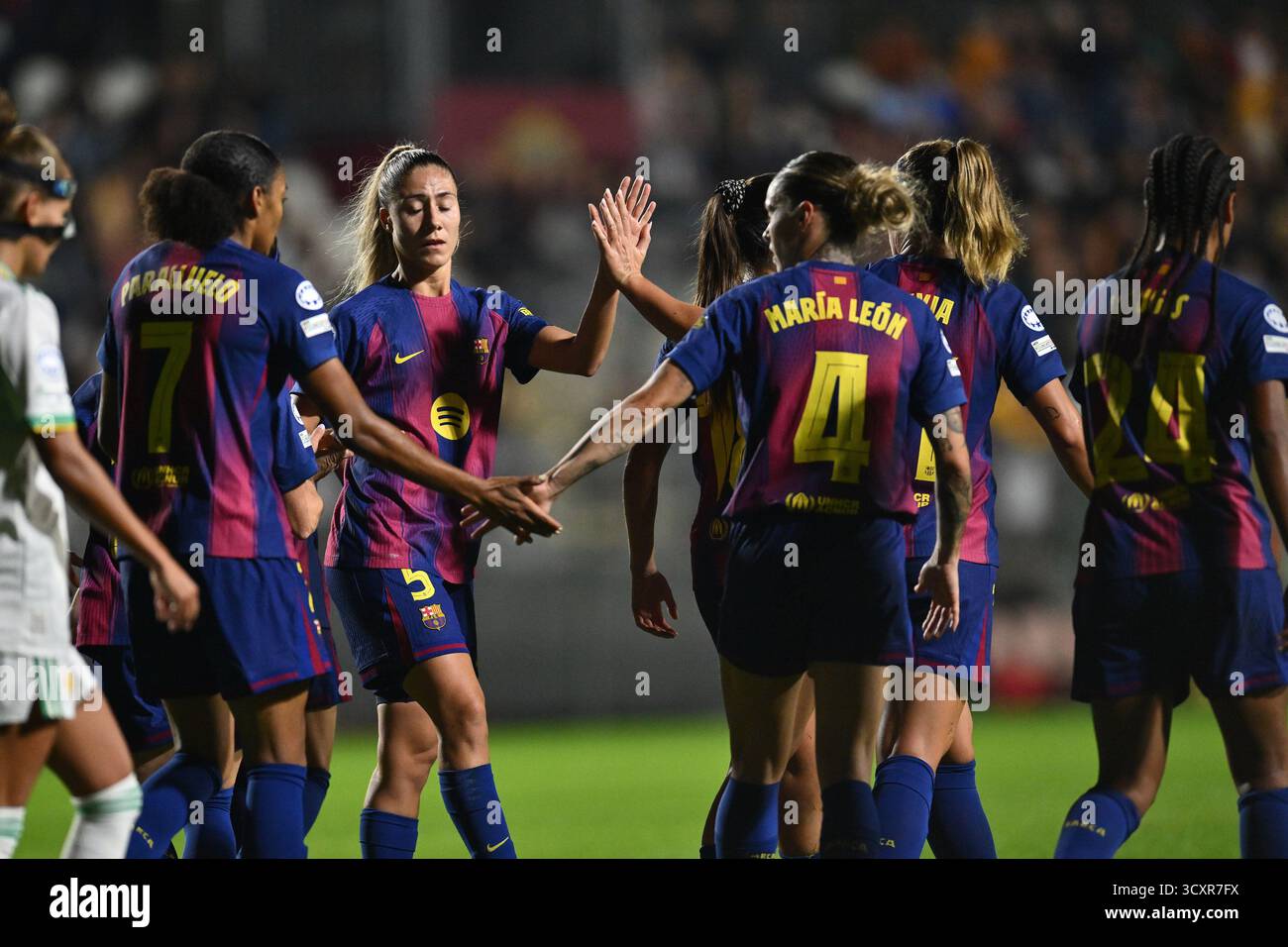 Kika Nazareth of F.C. Barcelona celebrates after scoring the goal of 0 ...
