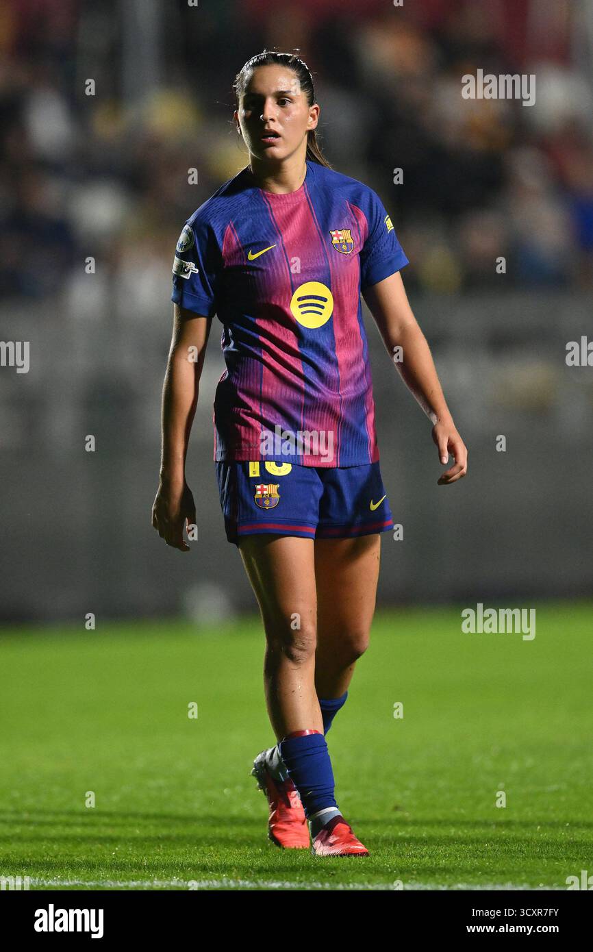 Kika Nazareth of F.C. Barcelona celebrates after scoring the goal of 0 ...