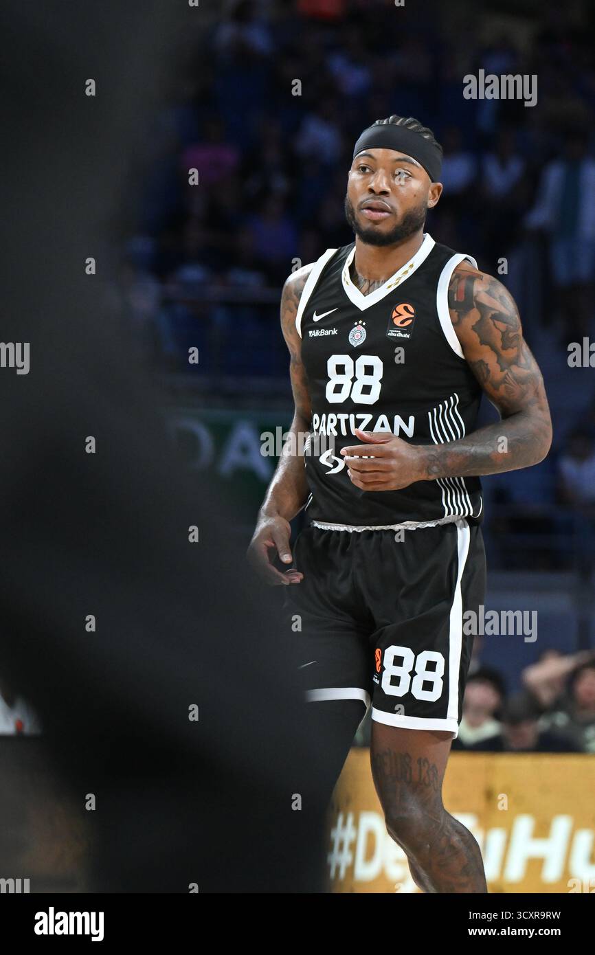 Tyrique Jones of Partizan during the EuroLeague match between Real ...