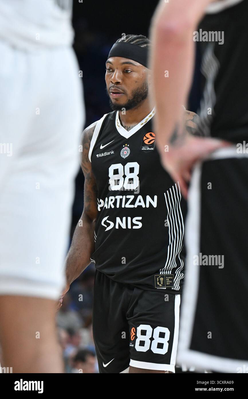 Tyrique Jones of Partizan during the EuroLeague match between Real ...