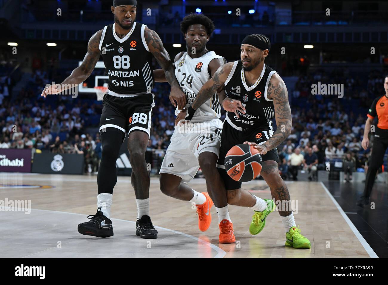 Tyrique Jones of Partizan during the EuroLeague match between Real ...