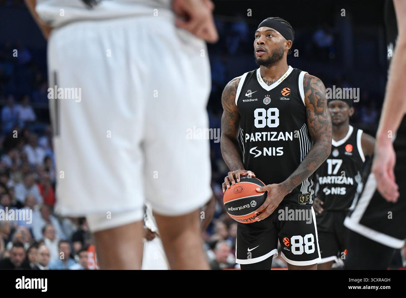 Tyrique Jones of Partizan during the EuroLeague match between Real ...
