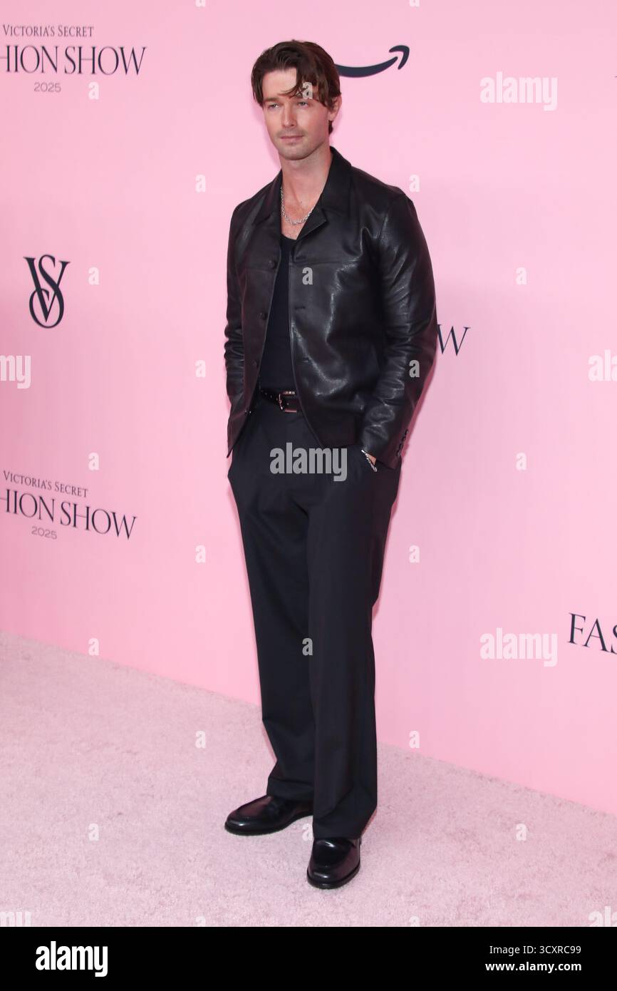 Patrick Schwarzenegger arrives at the Victoria's Secret Fashion Show on ...