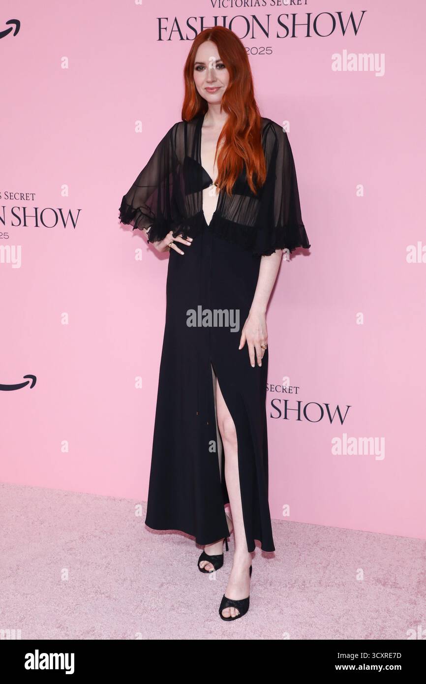 Karen Gillan arrives at the Victoria's Secret Fashion Show on Wednesday ...