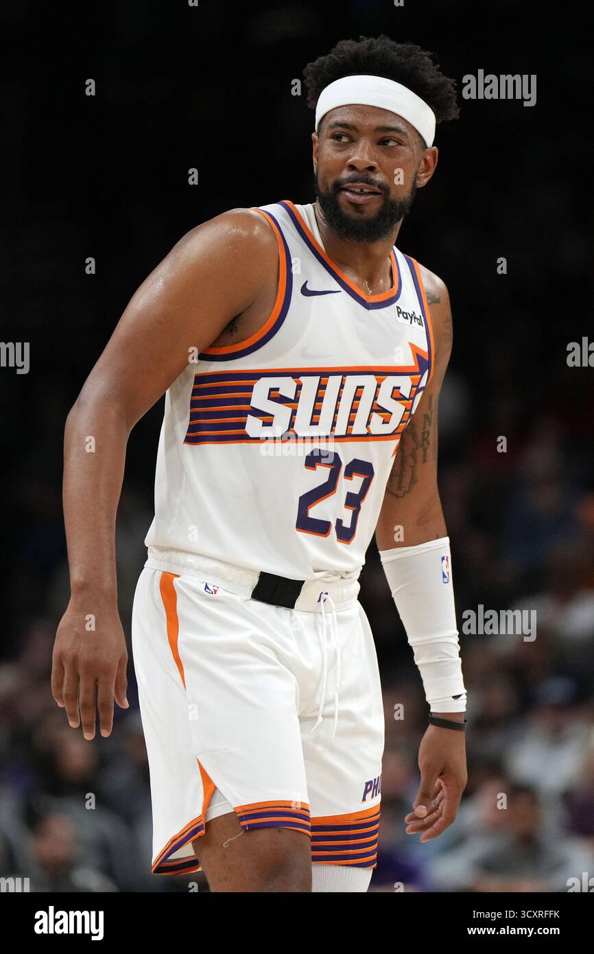Phoenix Suns guard Jordan Goodwin (23) during an NBA preseason ...