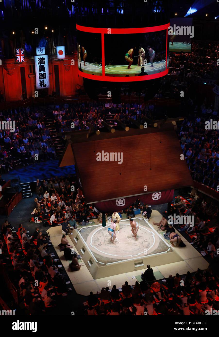 The London Grand Sumo Tournament is held at the Royal Albert Hall in ...