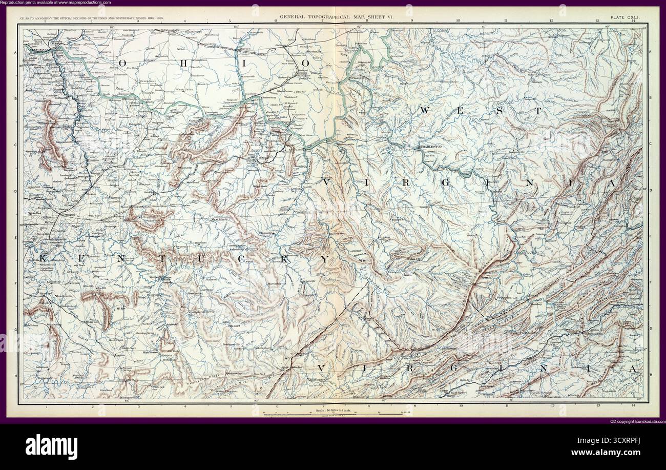Map of virginia 1860s hi-res stock photography and images - Alamy