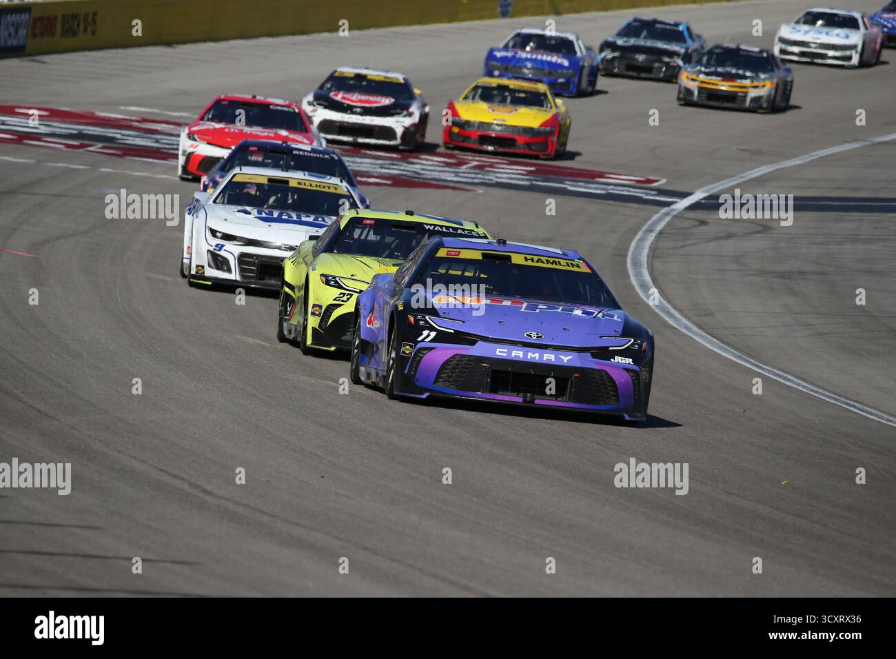 LAS VEGAS, NV - OCTOBER 12: Denny Hamlin (#11 Joe Gibbs Racing ampm ...