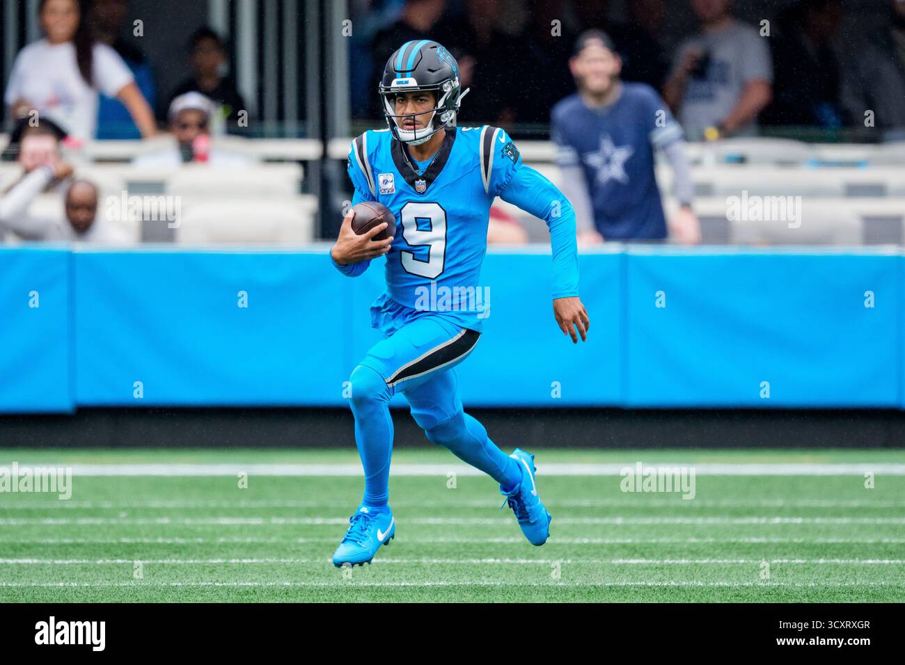 Carolina Panthers quarterback Bryce Young (9) plays during an NFL ...