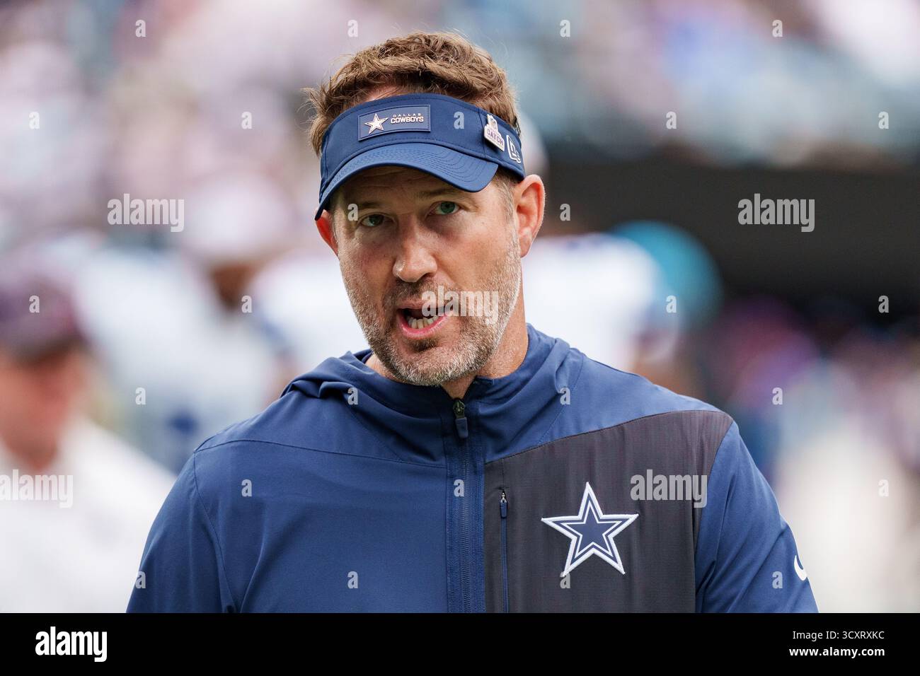 Dallas Cowboys head coach Brian Schottenheimer looks on during an NFL ...