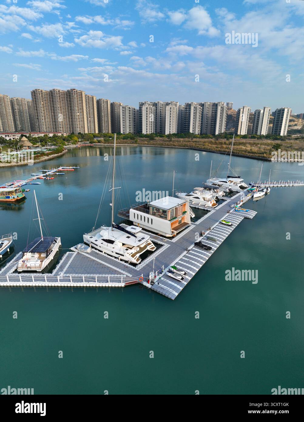 Aerial photography of Ten Mile Silver Beach in Country Garden, Huizhou ...