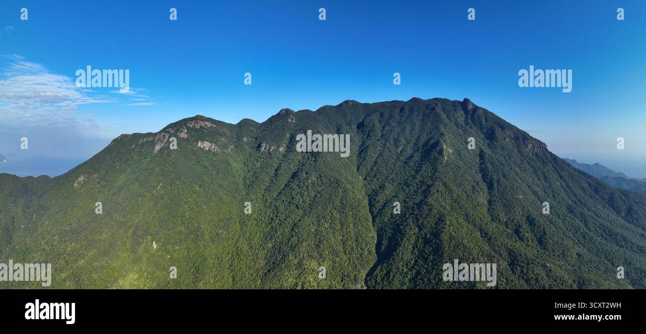 Aerial photography of Qiniang Mountain in Shenzhen Dapeng Peninsula ...