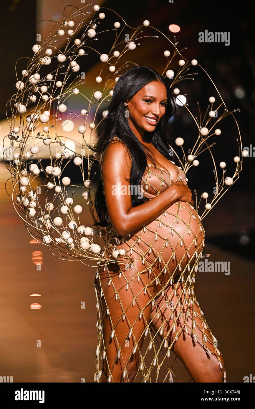 Jasmine Tookes walks the runway during the Victoria's Secret Fashion Show on Wednesday, Oct. 15 ...