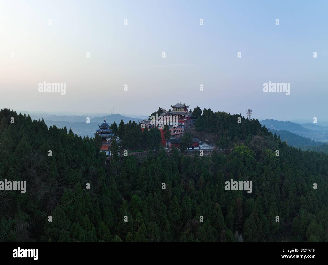 defaultAerial photography of Laojun Mountain in Nanchong, Luxi Town ...